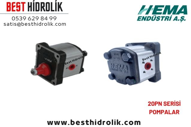 9,5cc HEMA HİDROLİK DİŞLİ POMPA SOL DÖNÜŞ 14 LT/DK 20PN095AB | HİDROLİK PNÖMATİK PROJE MÜHENDİSLİK